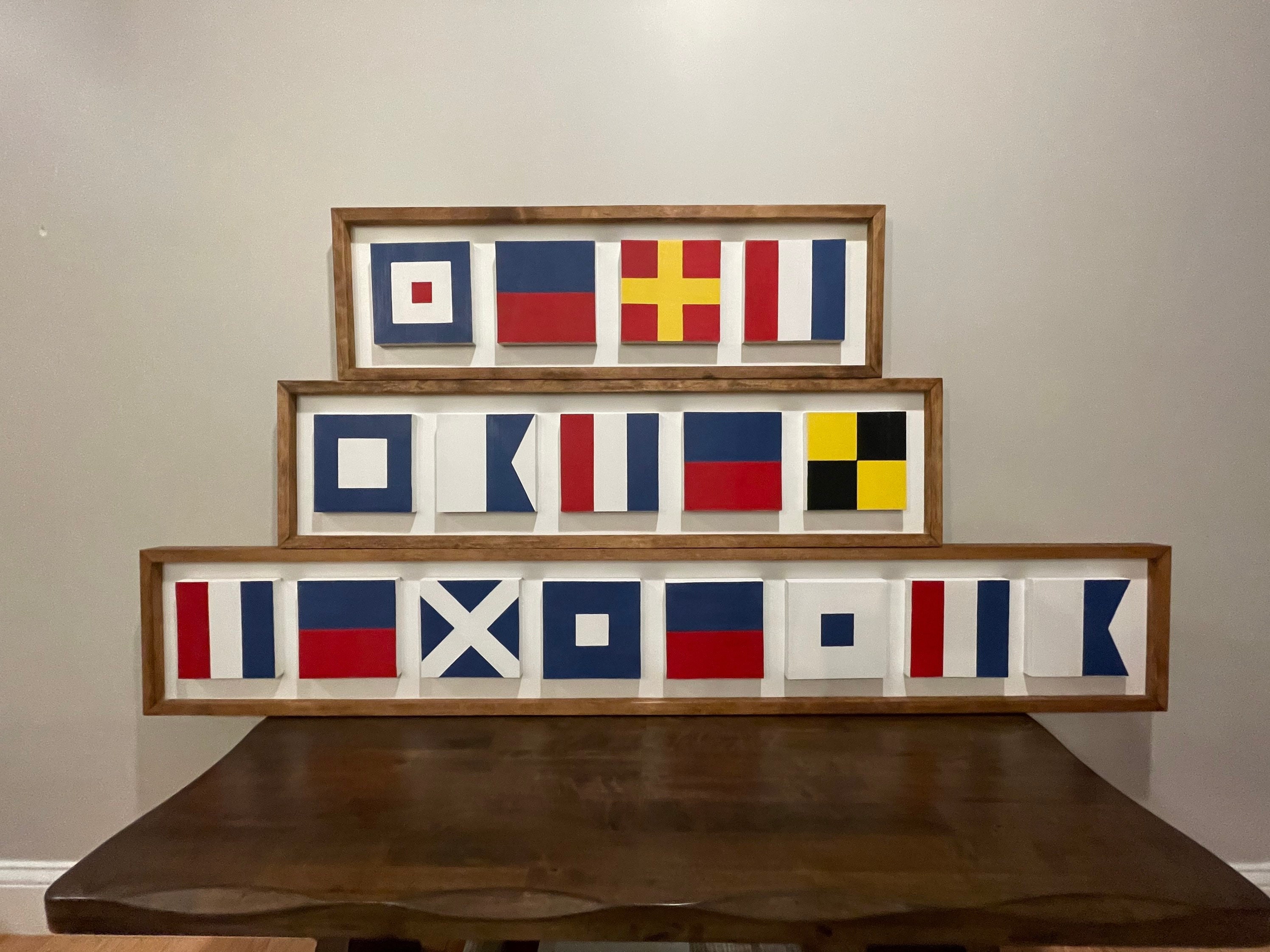 HOME Sail Flag Art Design Foyer Wall Hanging Nautical Flags - Etsy