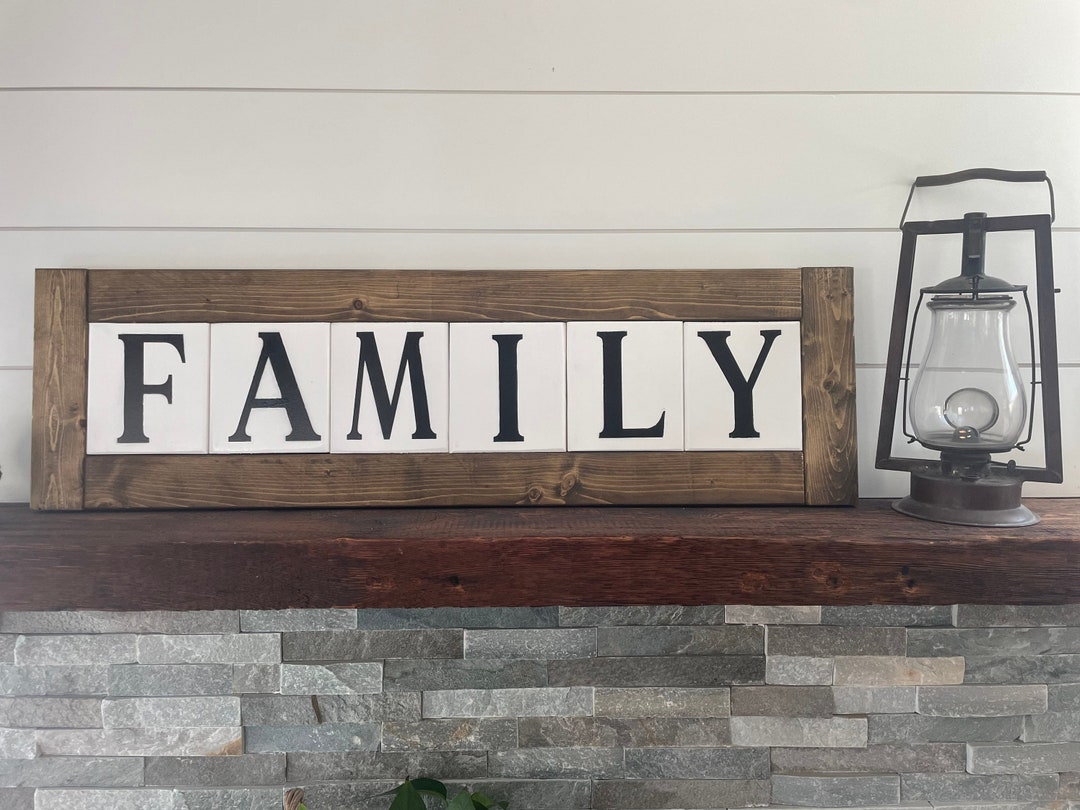 Personalized Family Block Wall Decor Custom Family Name Wooden Blocks ...