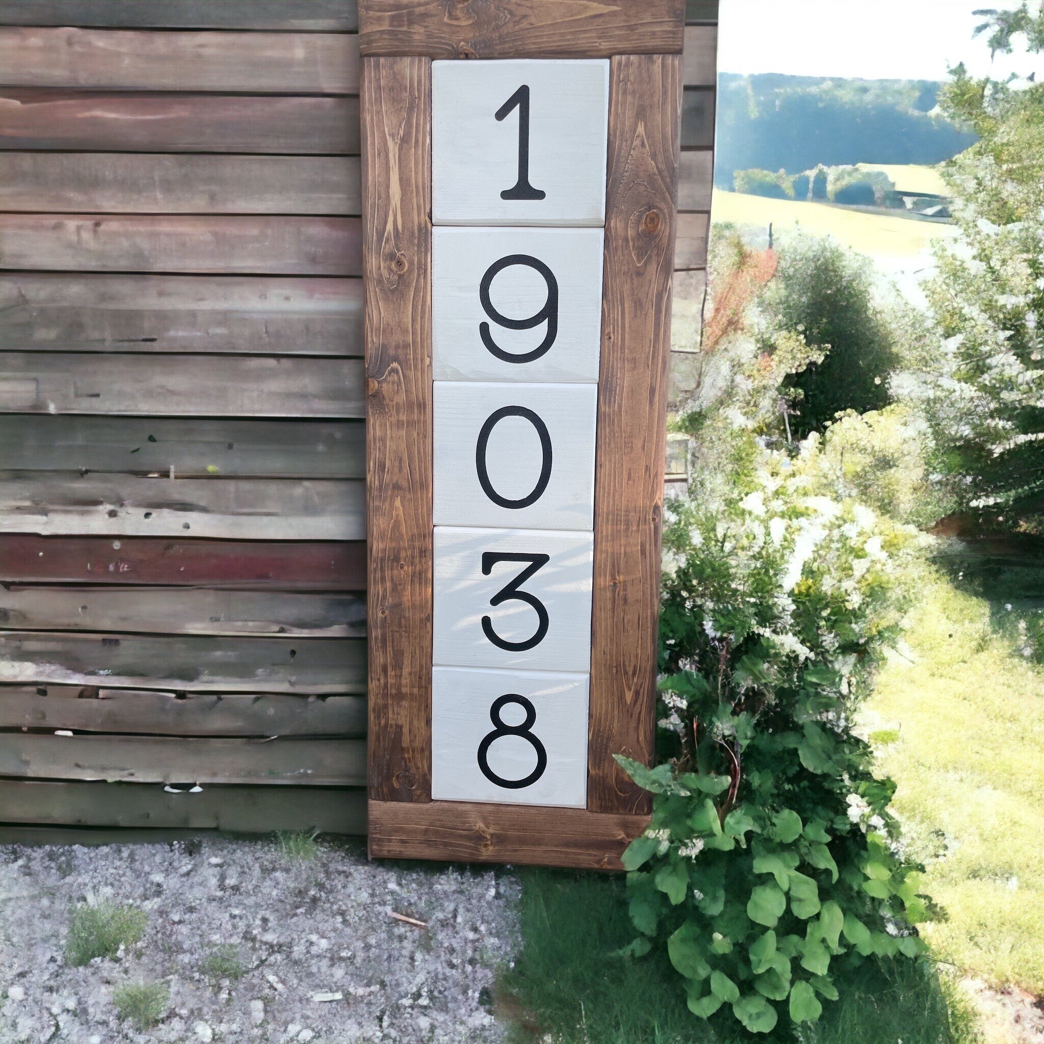 Customized Zip Code Wooden Blocks Farmhouse Mantle Zip Code Decoration ...