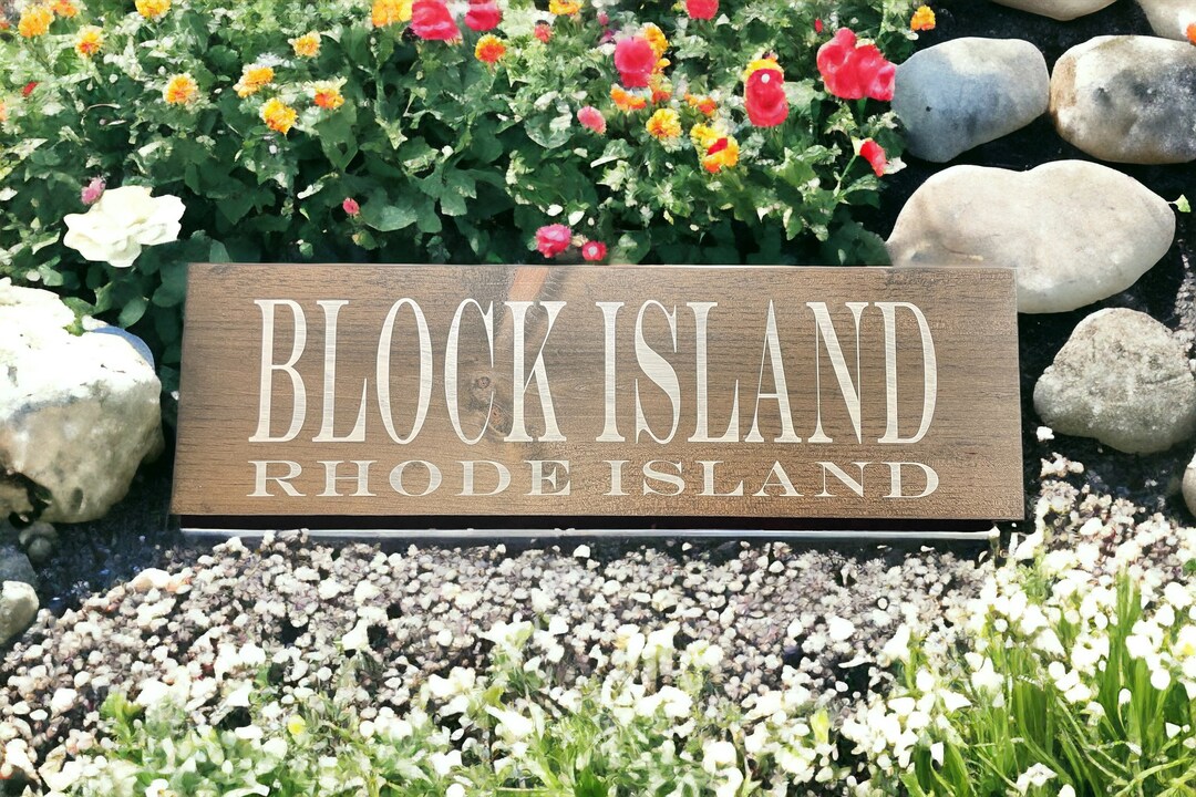 Handcrafted Block Island Sign: Rhode Island Coastal Decor - Etsy