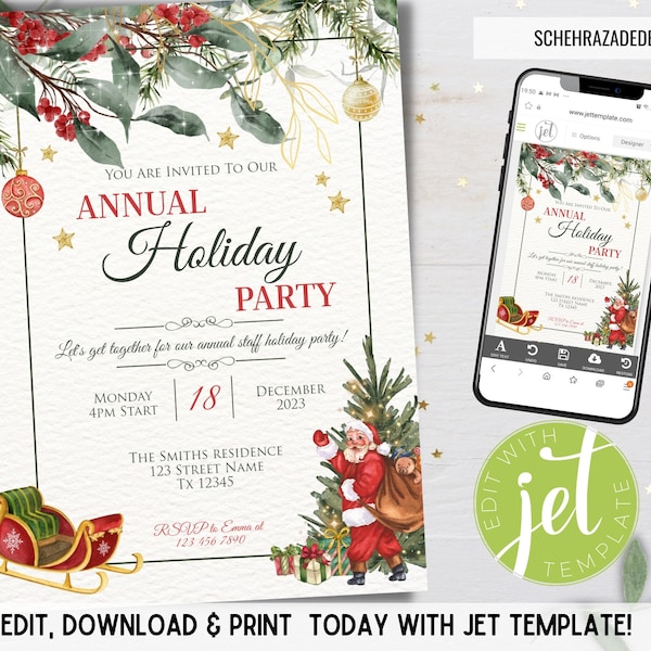 Annual Staff Party Invitation - Etsy