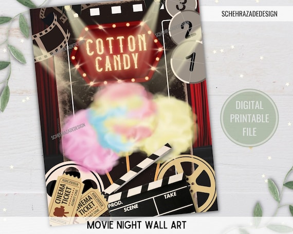 Movie Night Party Signs Movie Night Printable Party - Etsy