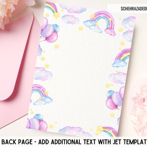 Editable Rainbow Unicorn Birthday Invitation, Magical Unicorn Party ...