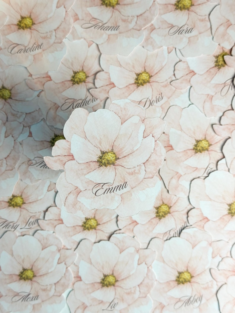Die Cut Wedding Place Cards | Floral & Butterfly Design, Personalised ...