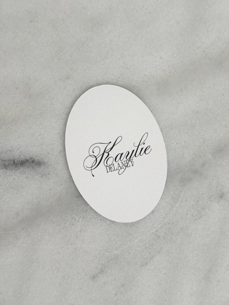 Oval Wedding Place Cards | Personalised Guest Names | Name Card - Etsy UK