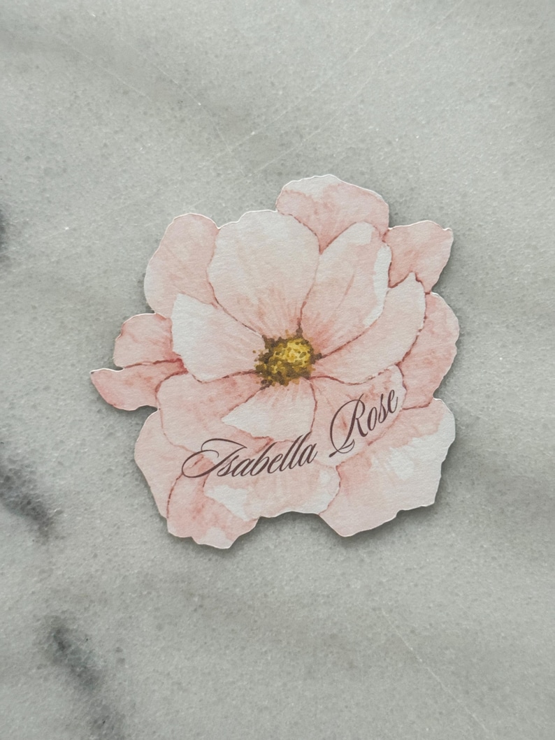 Die Cut Wedding Place Cards | Floral & Butterfly Design, Personalised ...