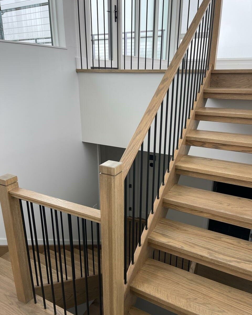 Newel Post 3 1/4 Notched White Oak Plain Square Newel - Etsy