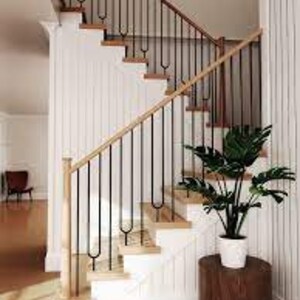 Square Iron Balusters set of 10 Modern Contemporary Black Mega 3/4 ...