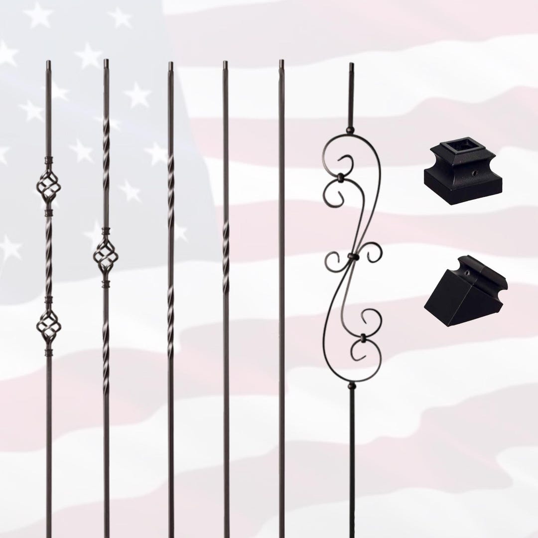 Iron Balusters -1/2" Bar Spindles -satin Black/oil Rubbed Bronze ...