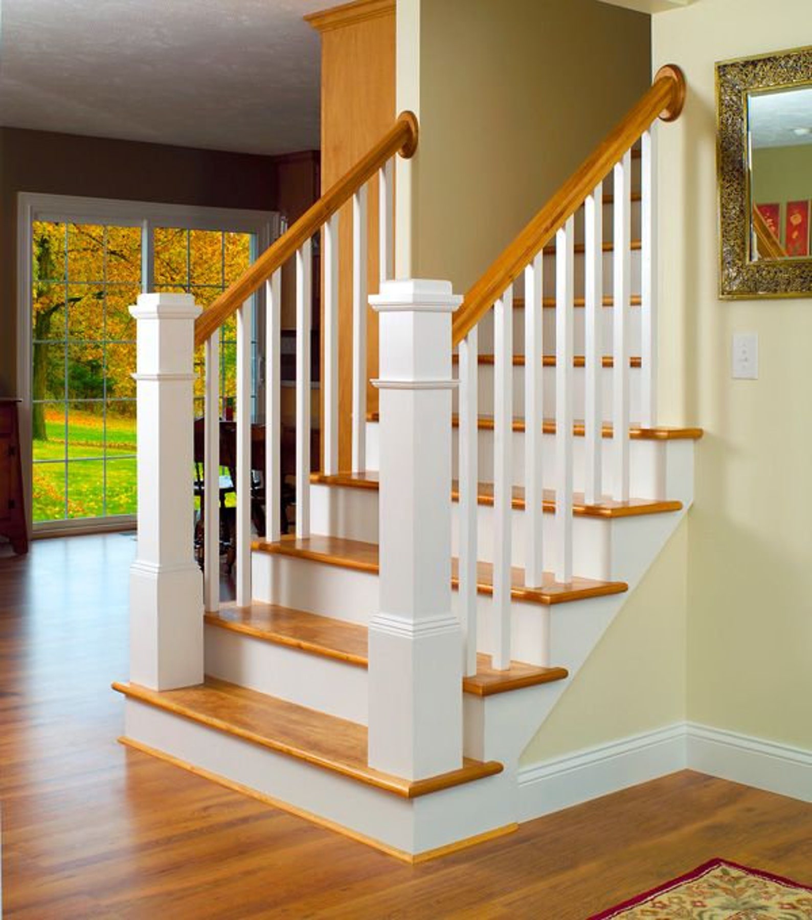 Plain Square Wooden Stair Baluster Red Oak/poplar/pre-finished - Etsy
