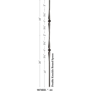 Round Iron Balusters Black Metal 9/16 Stair and Rail Balusters Satin ...