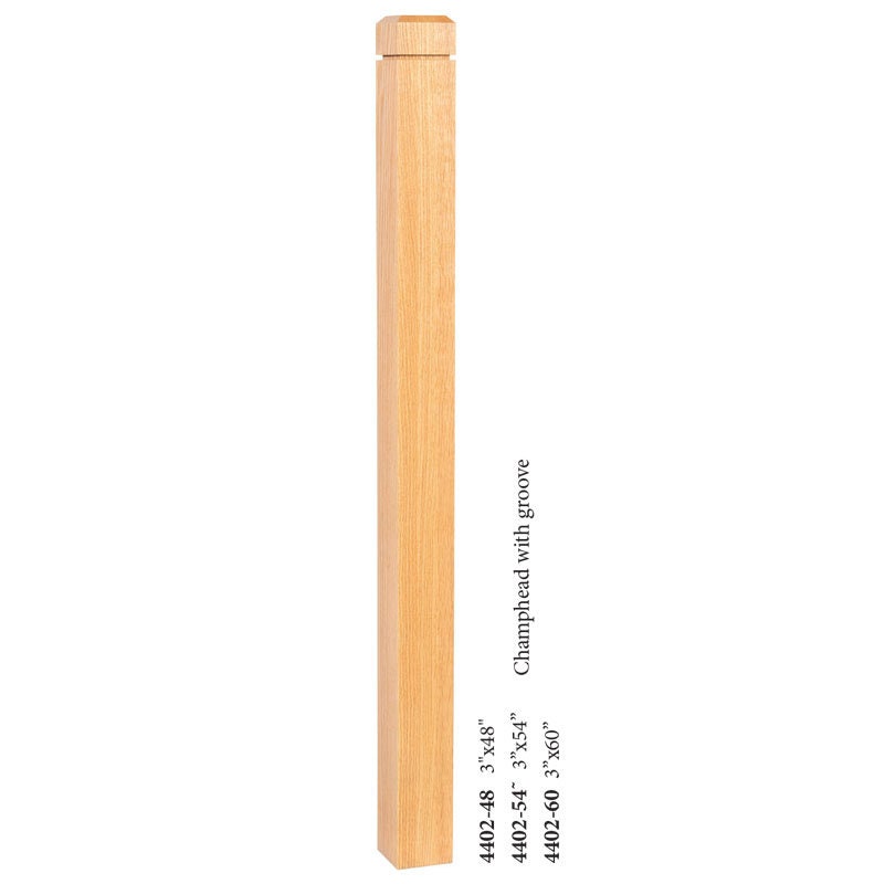 Newel Post 3 Plain Square Notched Stair Railing Newel - Etsy
