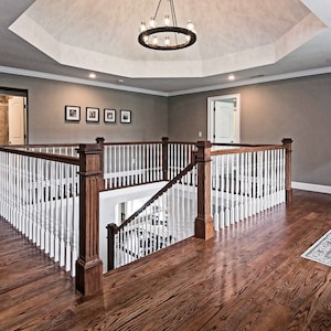 Wooden Railing Staircase Rails- 6910 Traditional Style Stair Rails for ...