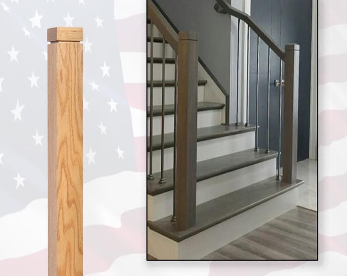 Red Oak Ball Top Newel Posts 4505 Solid Core - Etsy