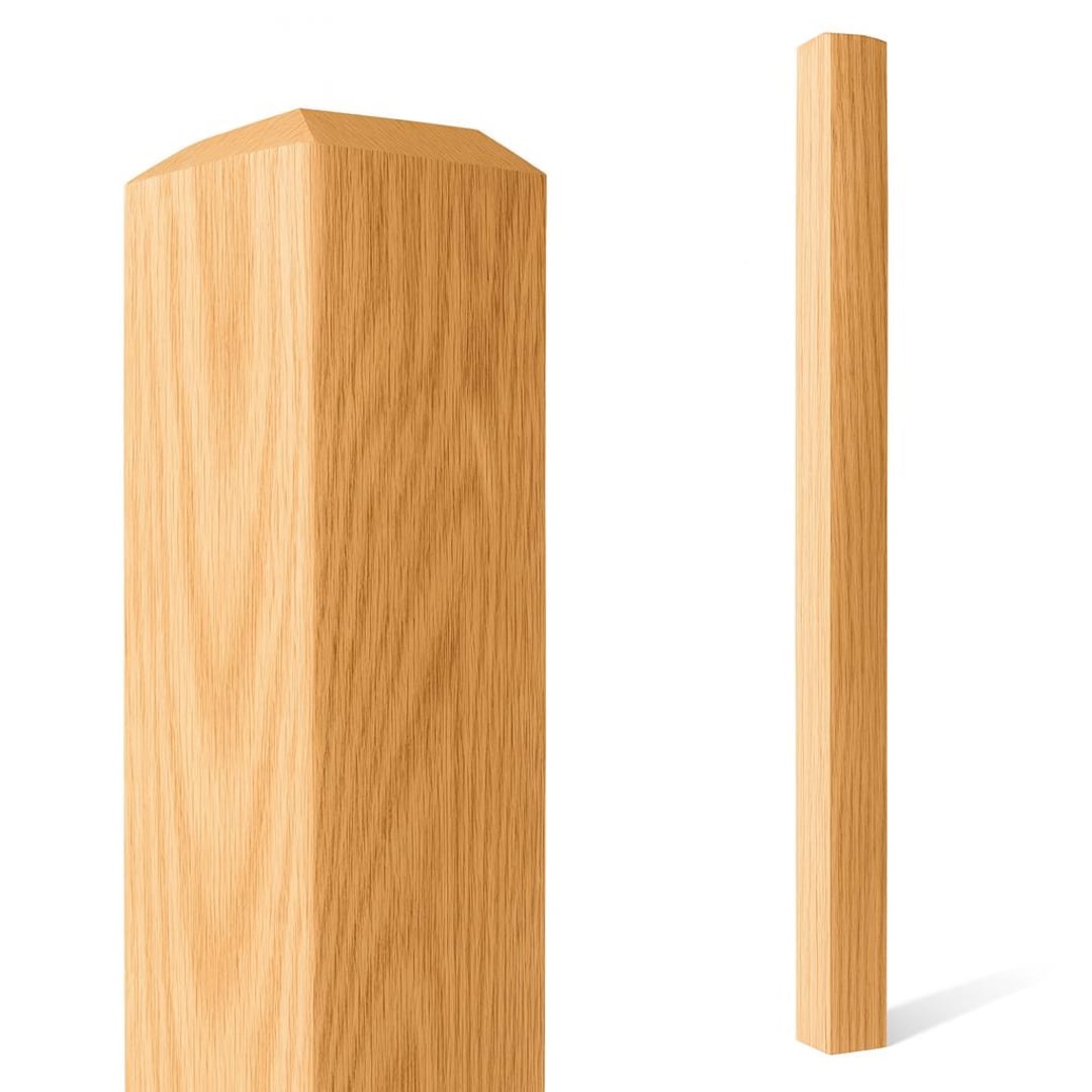 Farmhouse Style Newel Post: White Oak, Maple, Cherry Stair Railing - Etsy