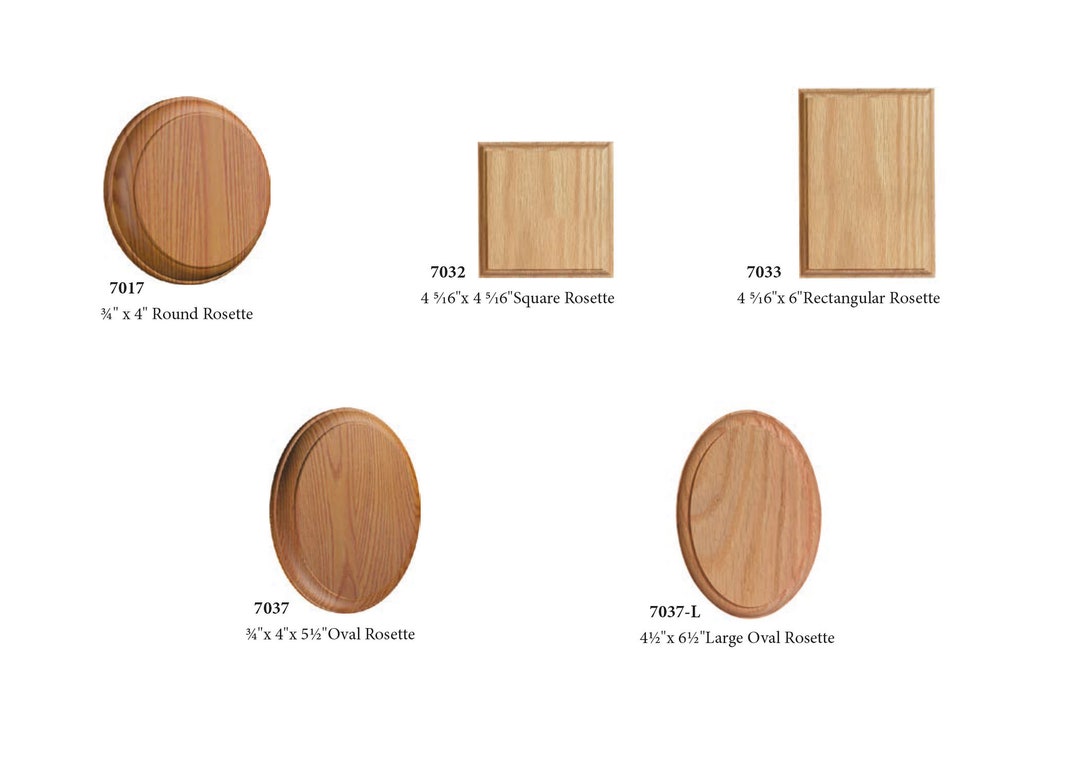 Hand Crafted Hardwood Stair Railing Rosettes Red Oak/poplar/hickory ...