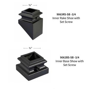 Square Iron Balusters set of 10 Modern Contemporary Black Mega 3/4 ...