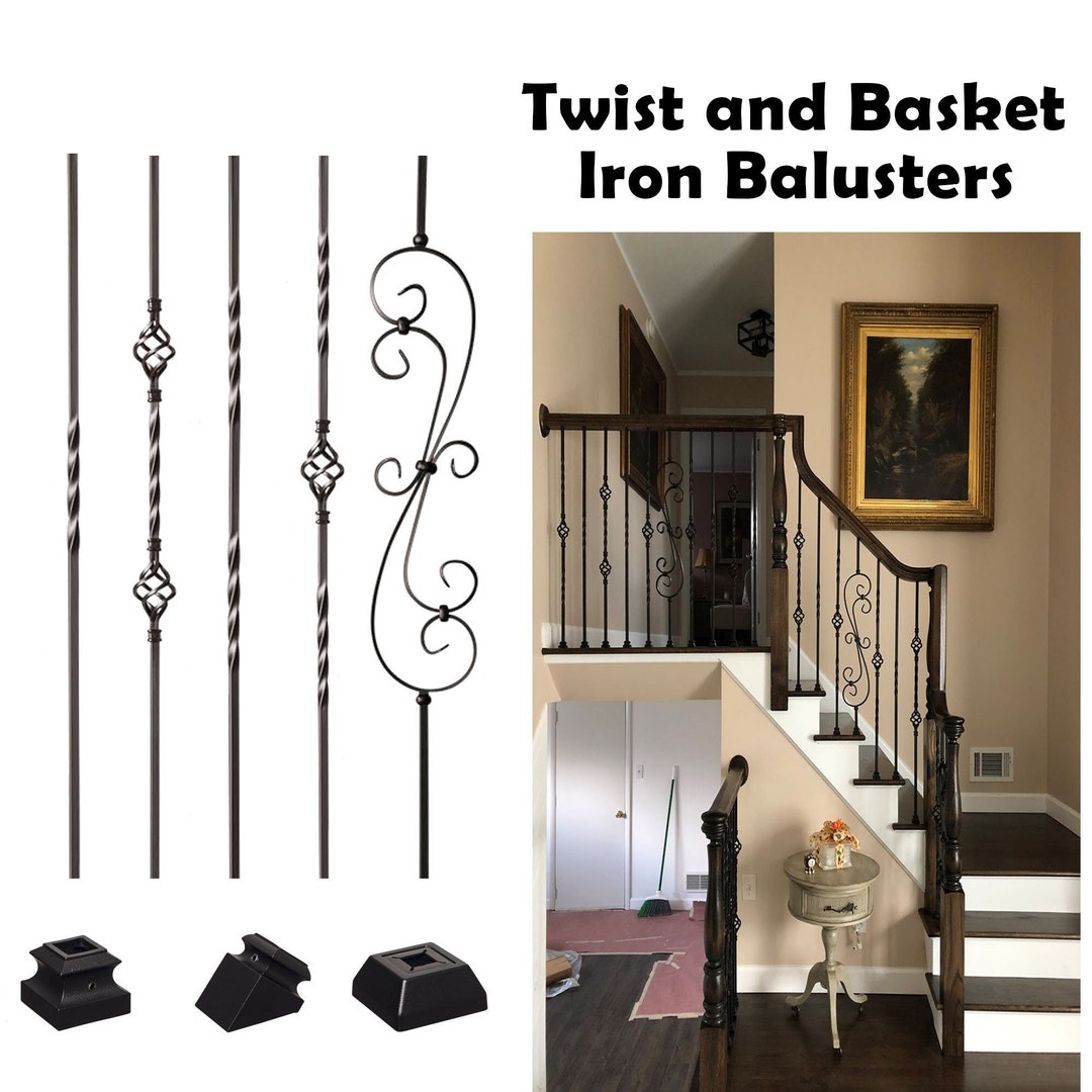Iron Balusters 1/2 Bar Spindles satin Black/oil Rubbed Bronze Wrought ...