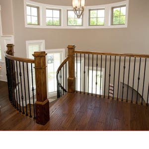 Modern Style White Oak Red + Poplar Box Newel Post: Farmhouse Stair ...