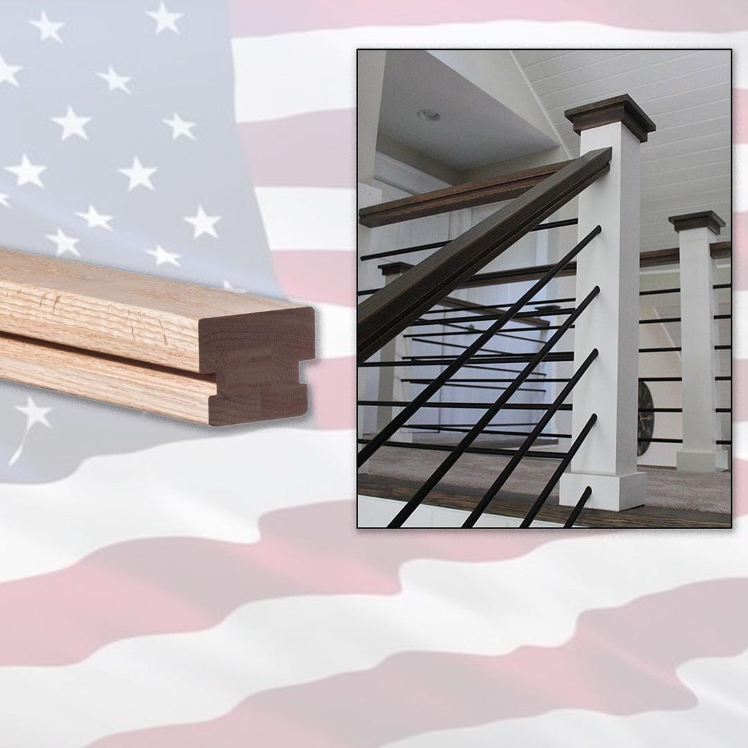 Ultra Modern Style White Oak and Oak Contemporary Style Handrails for ...