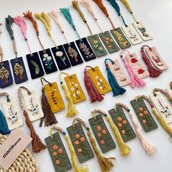 Embroidery Bookmark - Etsy