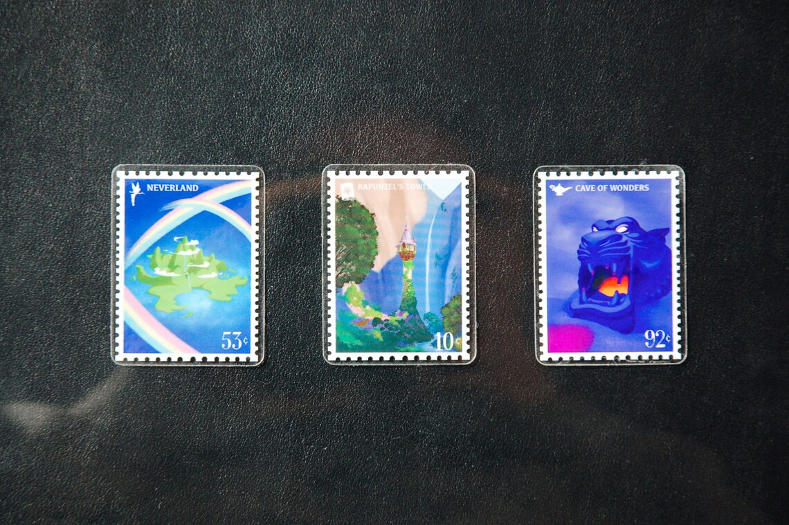 Disney Locations Stamps Clear Vinyl Sticker Pack | Etsy