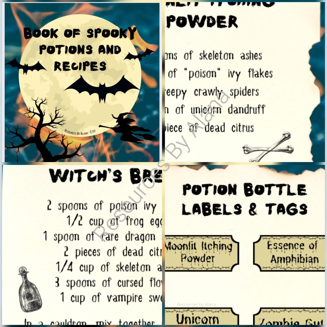 Halloween Potions & Recipes | Sensory Bin Halloween Party Mud Kitchen ...