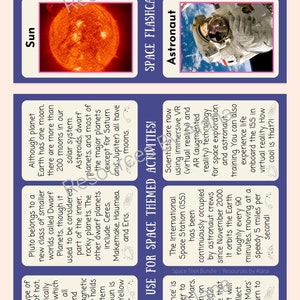 Outer Space Flashcards and Fact Cards Homeschool Forest - Etsy