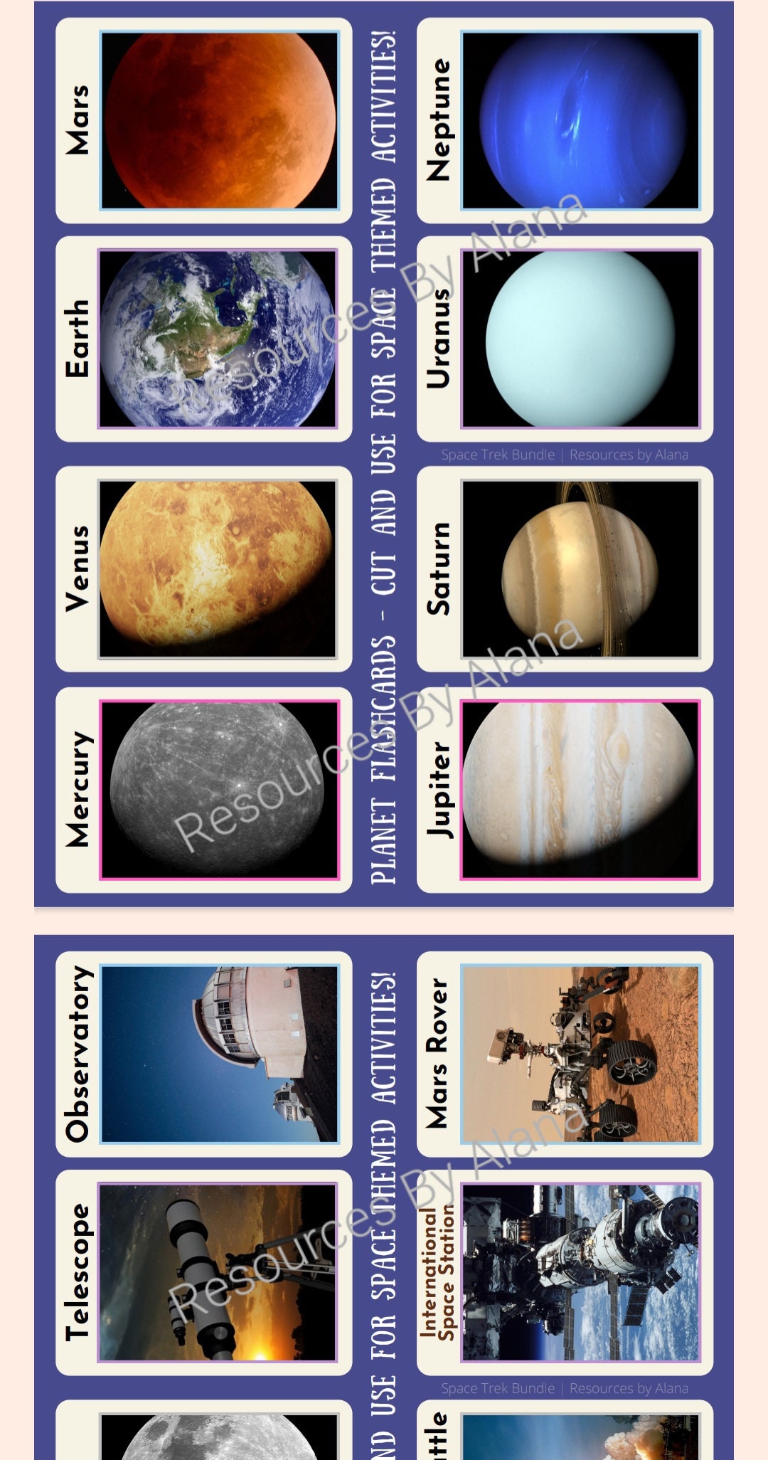 Outer Space Flashcards and Fact Cards! | Homeschool, Forest School, Pre ...
