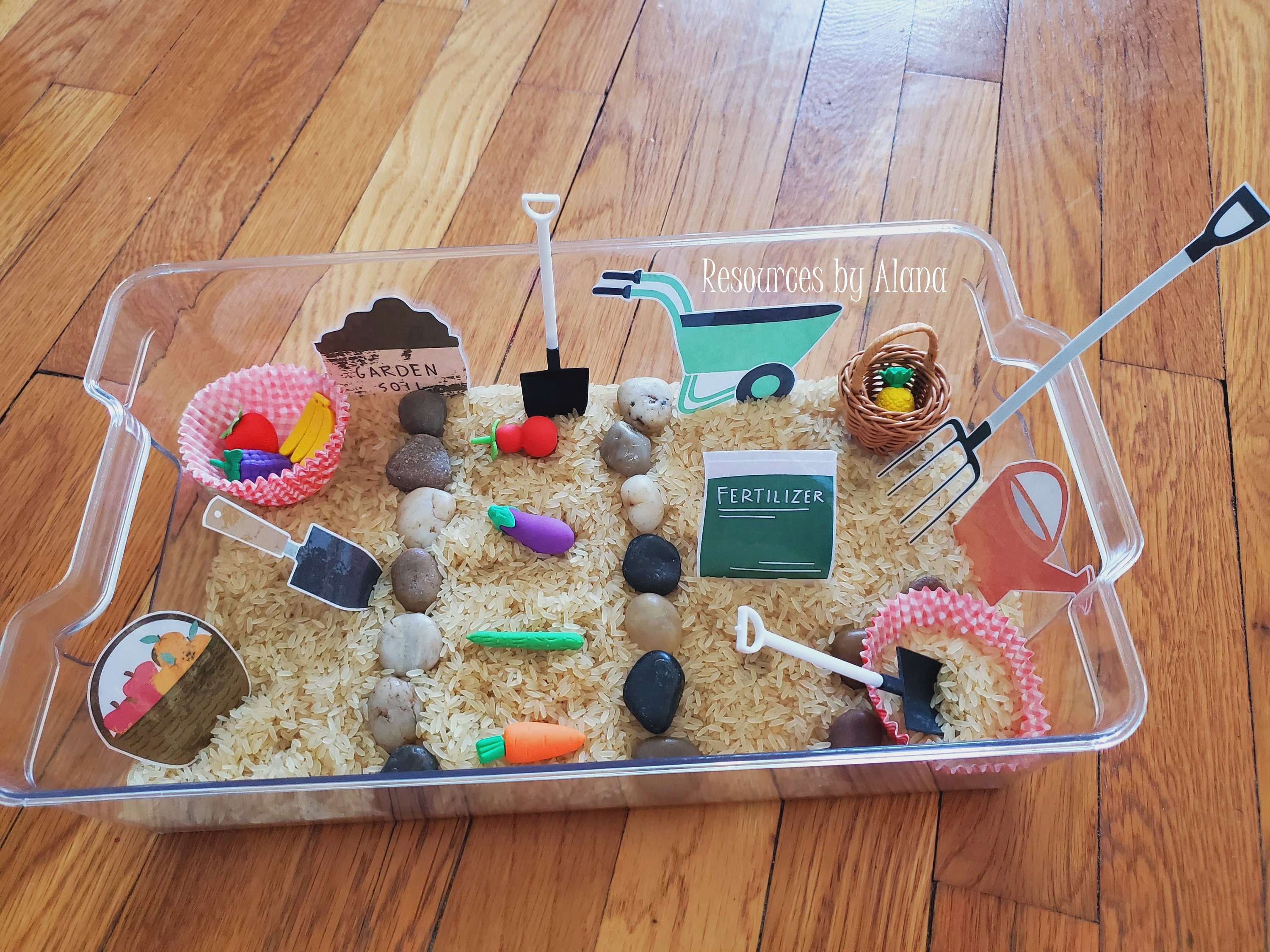 Farm Crop Chicken Coop Sensory Bin Prints Digital Download | Etsy
