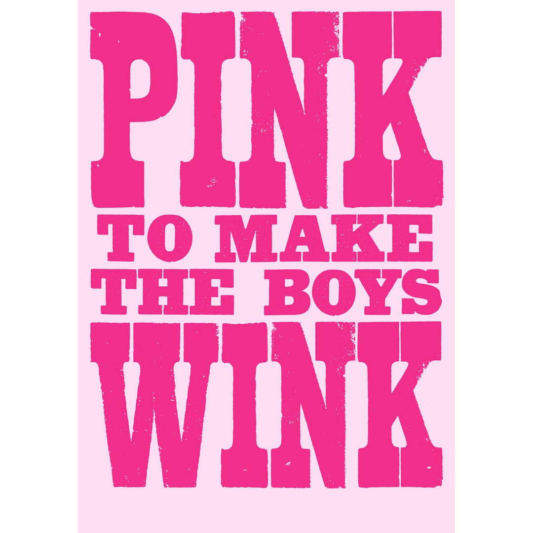 PINK/WINK: Screen Print - Etsy