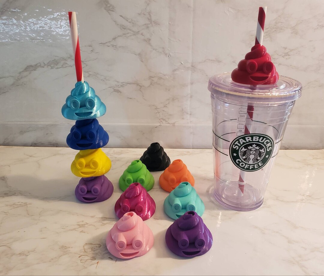 Poop Emoji Straw Topper, Large - Etsy