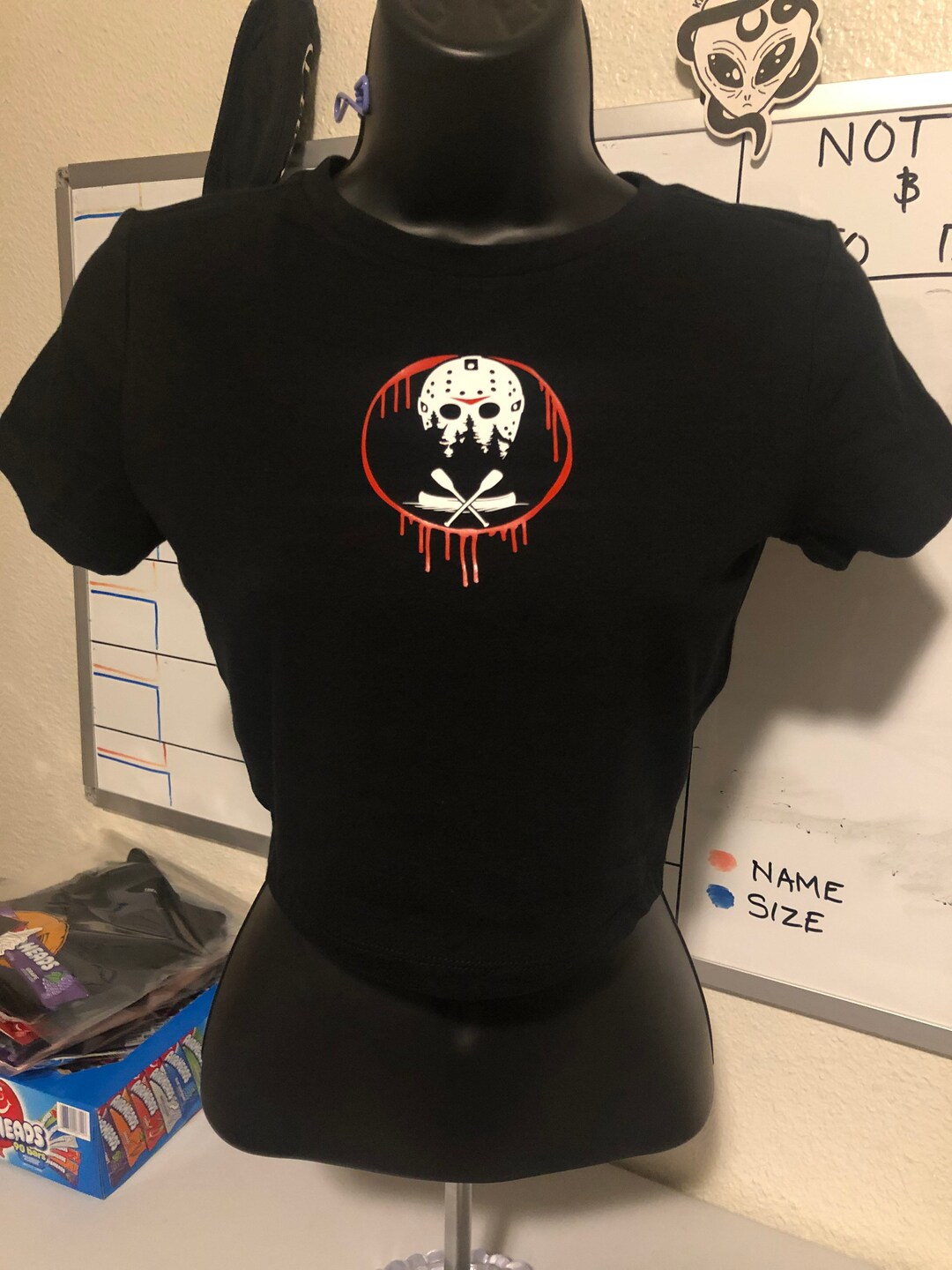 Jason Crop Top Shirt Friday the 13th Halloween Goth - Etsy