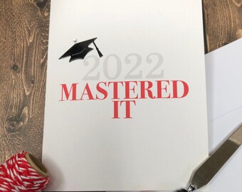 Masters Graduation Card | Etsy