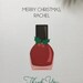 Manicurist Christmas Thank You Card, Nail Technician Thank You Card ...