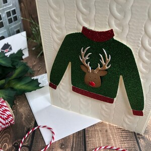 Handmade Ugly Sweater Card, 3-D Ugly Christmas Sweater, Holiday Sweater ...