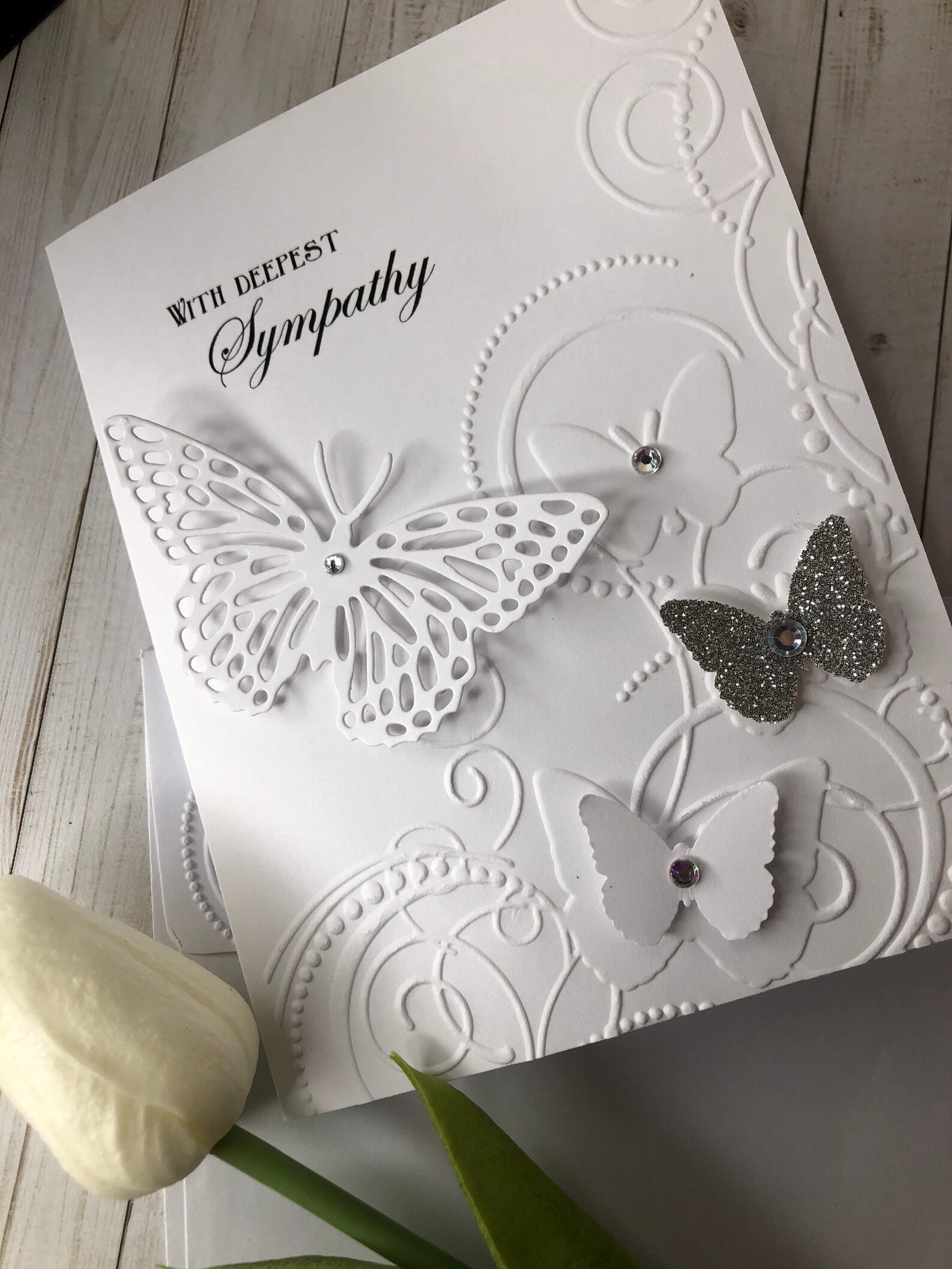 Handmade Sympathy Card Condolence Card With Deepest Sympathy - Etsy