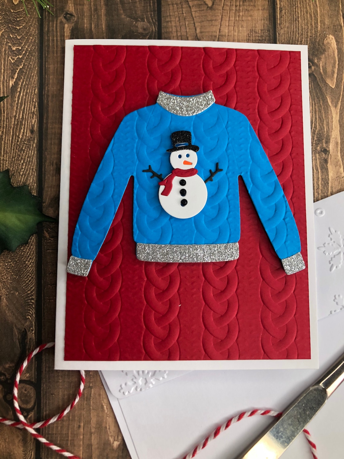 Handmade Ugly Sweater Card 3-D Ugly Christmas Sweater | Etsy