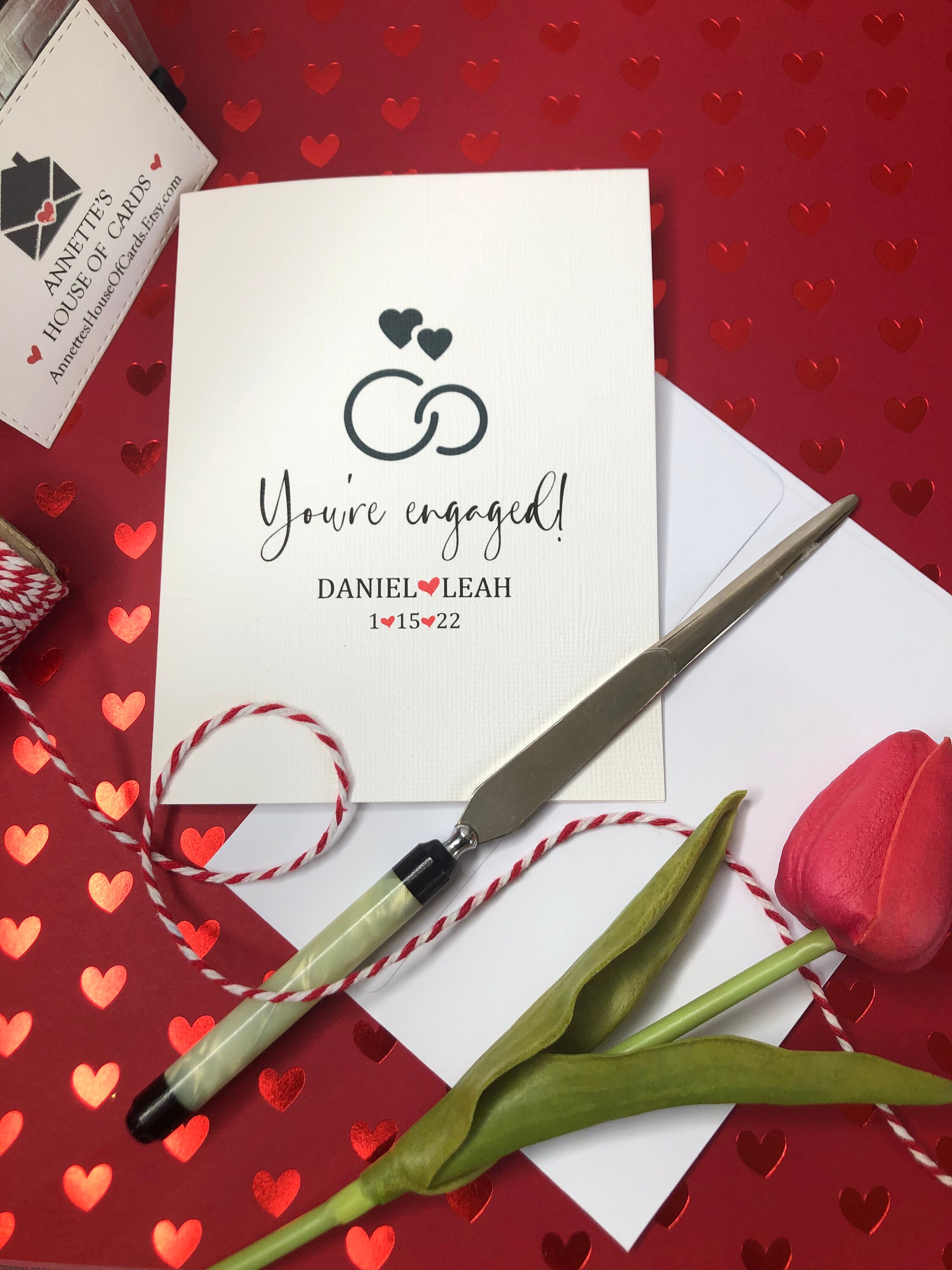 Personalized Engagement Card Custom Engagement Gift Wedding - Etsy