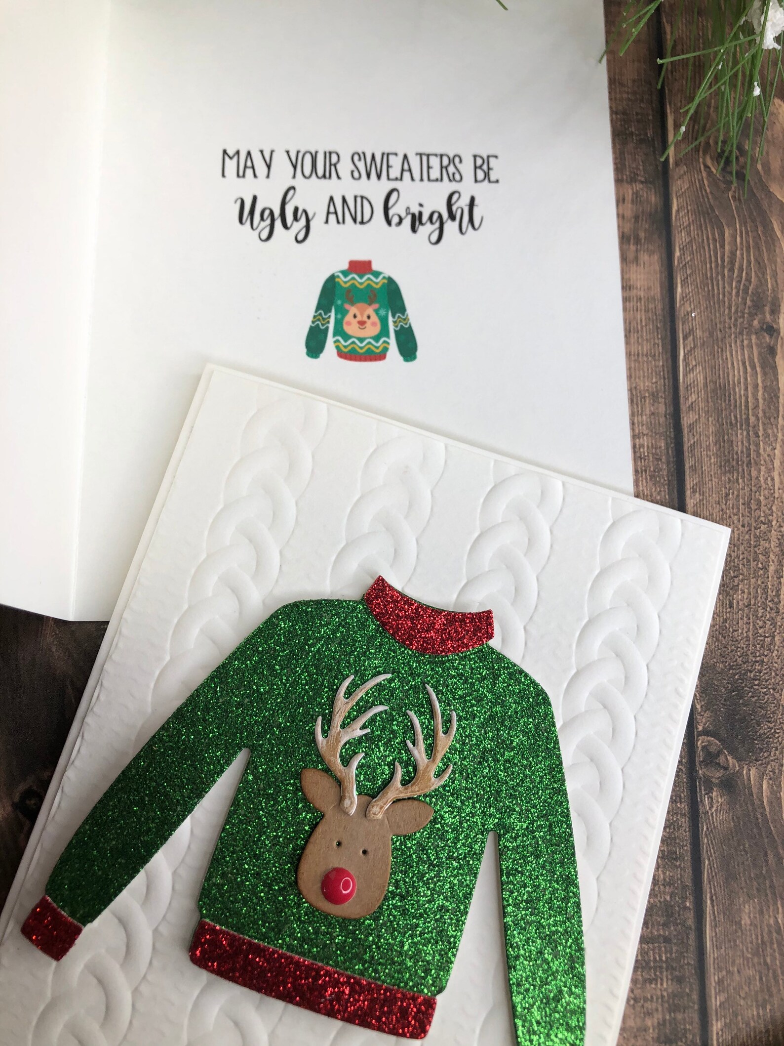 Handmade Ugly Sweater Card 3-D Ugly Christmas Sweater | Etsy