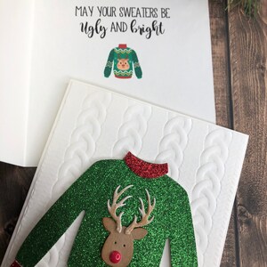 Handmade Ugly Sweater Card, 3-D Ugly Christmas Sweater, Holiday Sweater ...