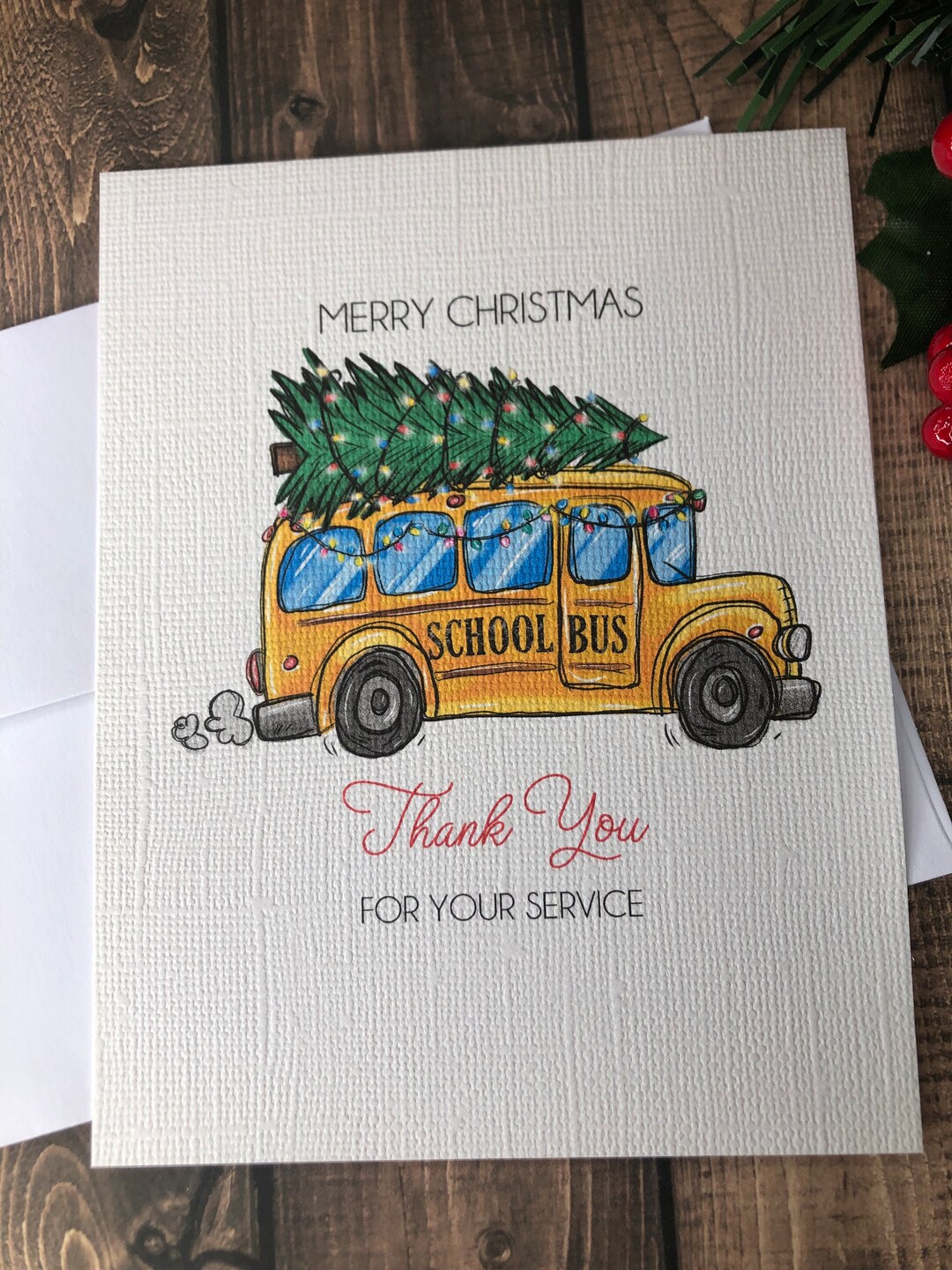 School Bus Driver Card, Can Be PERSONALIZED, Thank You Bus Driver ...