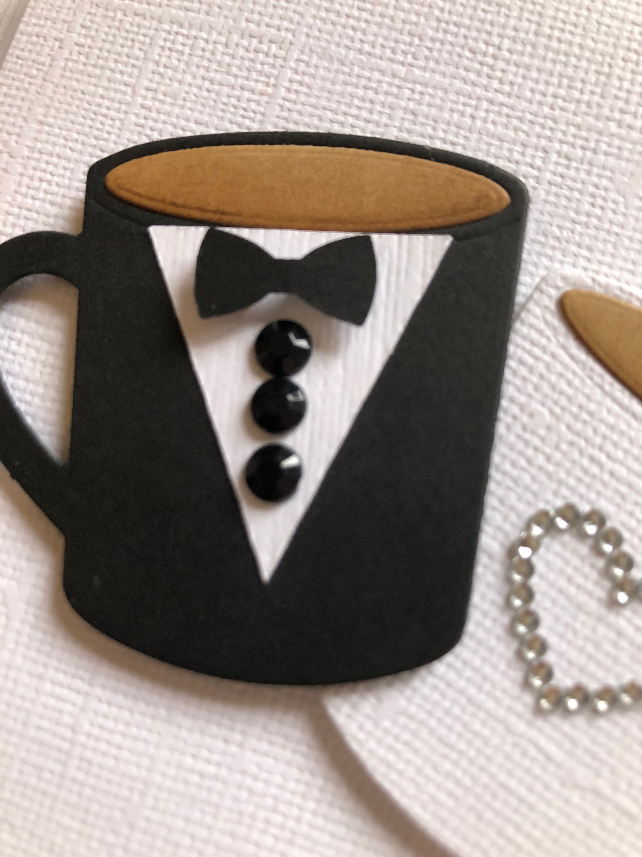 Handmade Wedding Card Bride & Groom Coffee Theme Mr. and | Etsy