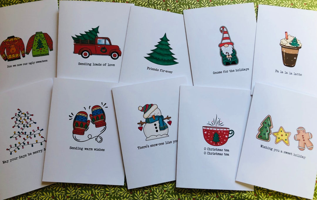 10-pack Christmas Cards, Boxed Christmas Card Set, Funny Bulk Christmas ...