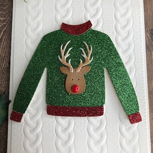 Handmade Ugly Sweater Card, 3-D Ugly Christmas Sweater, Holiday Sweater ...