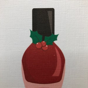 Manicurist Christmas Thank You Card, Nail Technician Thank You Card ...
