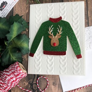 Handmade Ugly Sweater Card, 3-D Ugly Christmas Sweater, Holiday Sweater ...