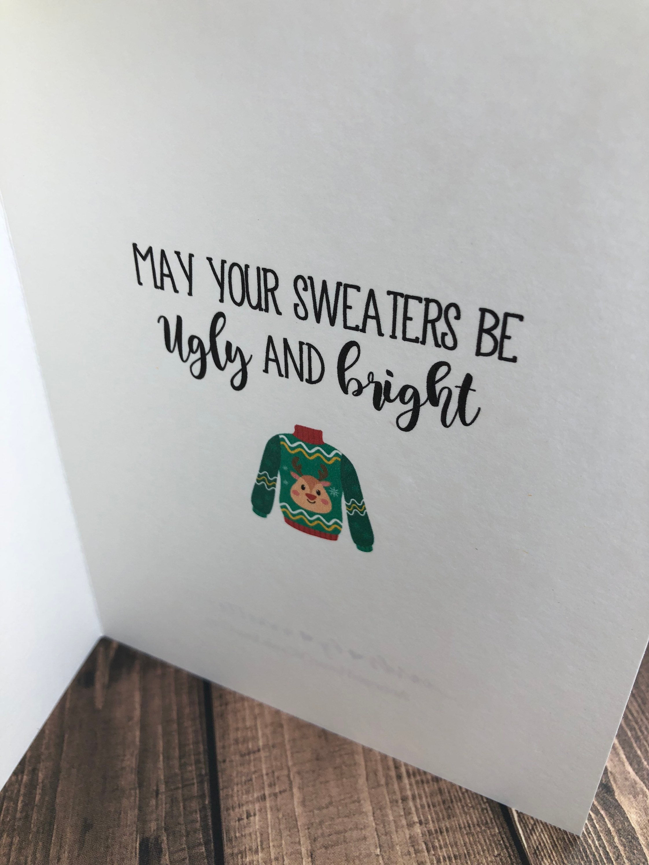 Handmade Ugly Sweater Card 3-D Ugly Christmas Sweater | Etsy