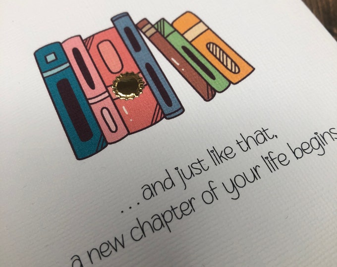 Handmade Retirement Greeting Card, New Chapter Retirement, New Chapter ...