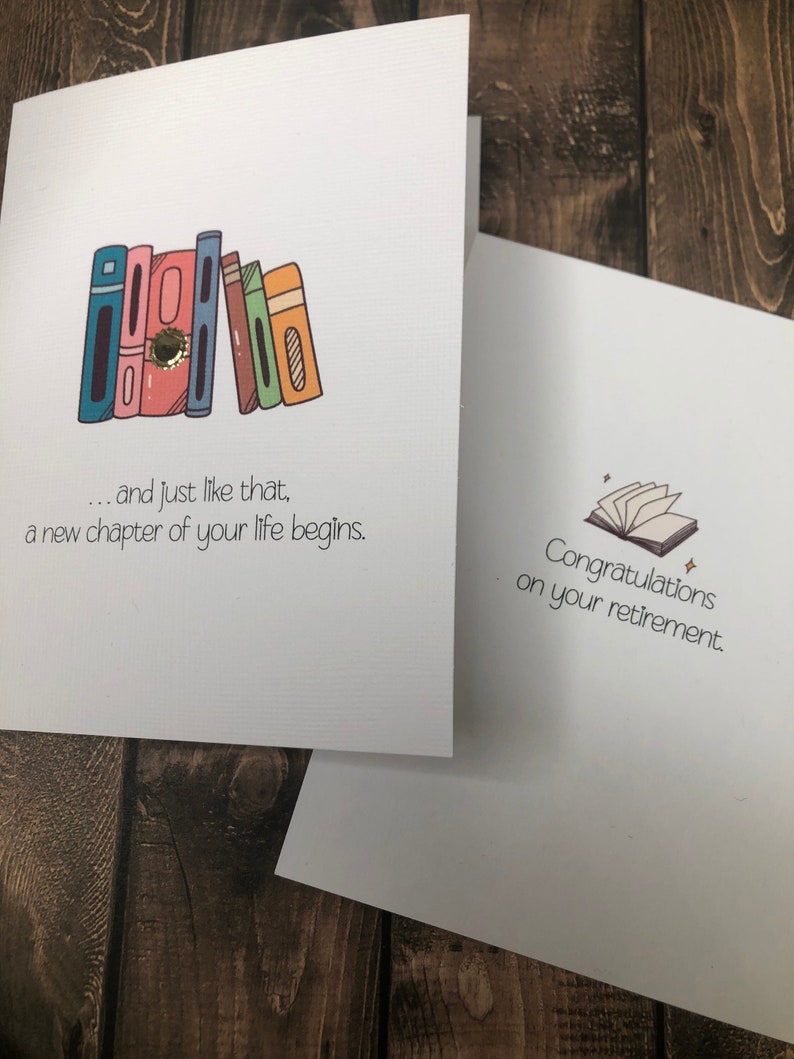 Handmade Retirement Greeting Card New Chapter Retirement New - Etsy Handmade Retirement Greeting Card New Chapter Retirement New - Etsy